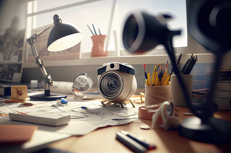 Close-up of Office Security Camera, Showing the Detailed View of a ...
