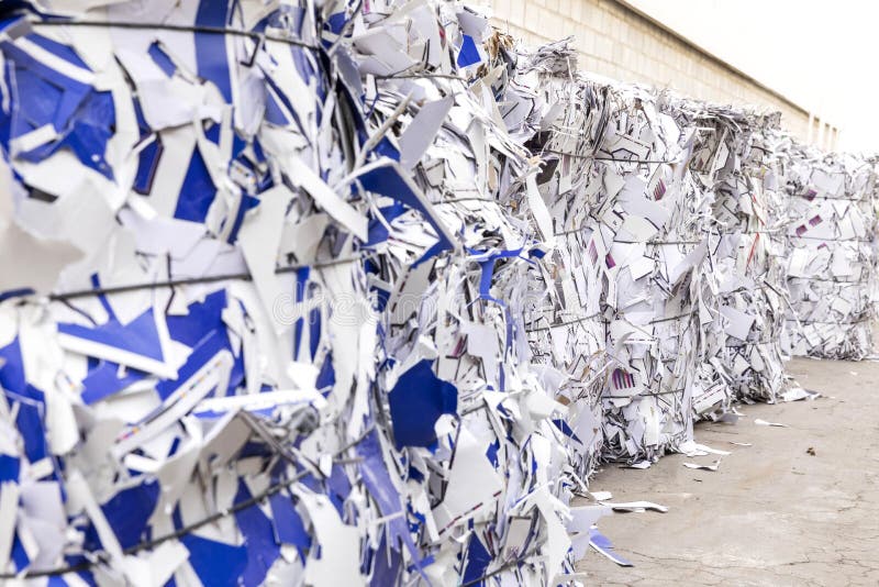 Trash Blocks at Waste Processing Factory Stock Photo - Image of outside ...