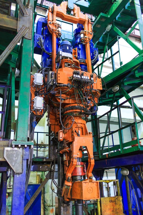 Close Up of Oil Drill Rig Pump Stock Photo - Image of machine ...