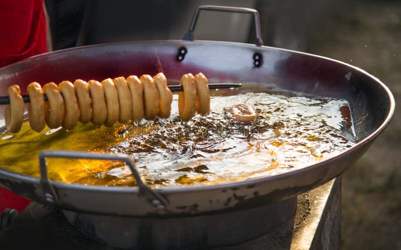 Oil Drop from Donut Making Show Fat Inside Stock Image - Image of boil ...