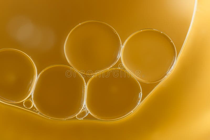 Oil Drops Floating in Water Abstract Multi Color Background. Stock ...