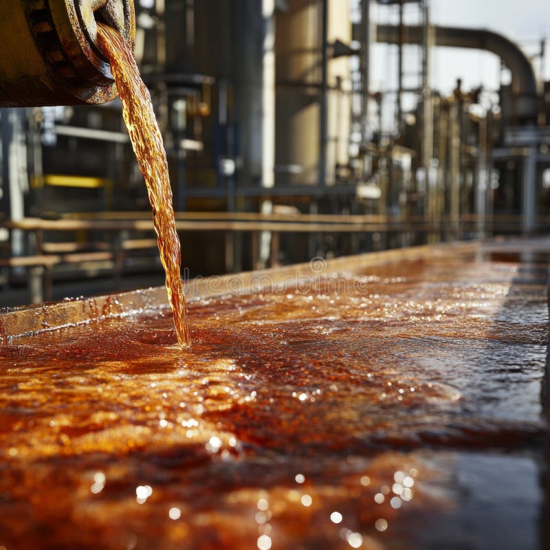 Close-Up of Oil Extraction Process in Industrial Setting Stock ...