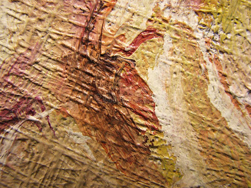 Close-up of Oil Painting Canvas Stock Photo - Image of colorful, close ...