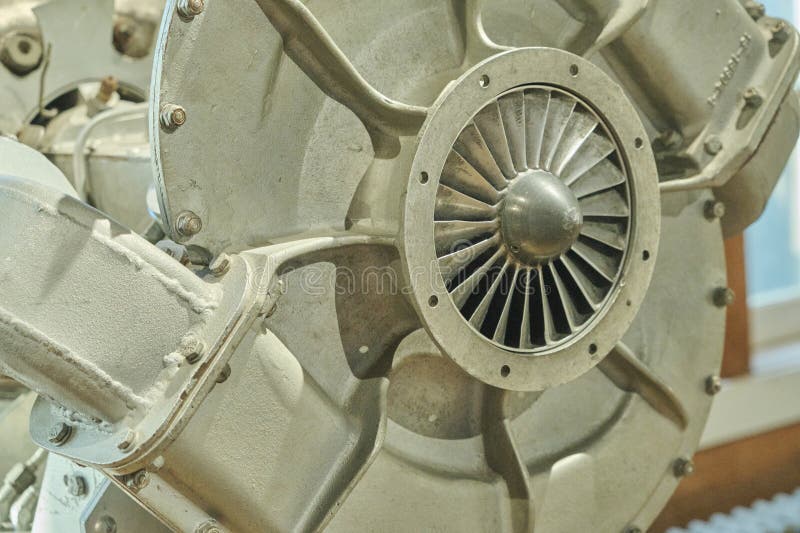 Close-up of Old Aircraft Engine Design. Stock Image - Image of power ...