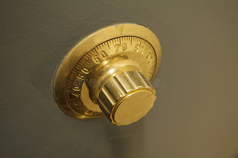 Close-up of an Old Bank Safe with Combination Lock Stock Photo - Image ...