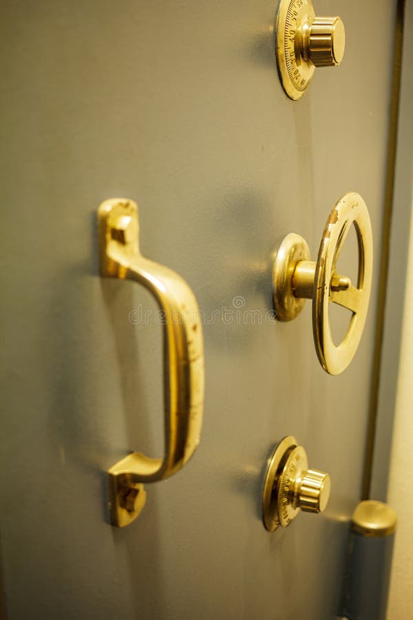 Close-up of an Old Bank Safe with Combination Lock Stock Photo - Image ...