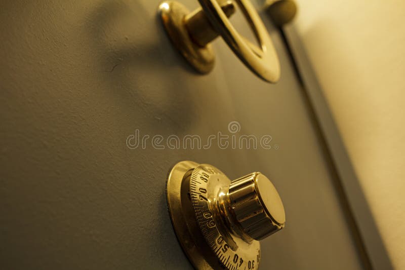 Close-up of an Old Bank Safe with Combination Lock Stock Image - Image ...