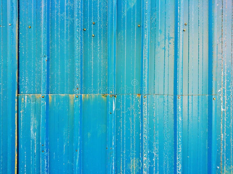 Close Up of Old Blue Zinc Sheet Surface Stock Photo - Image of design ...