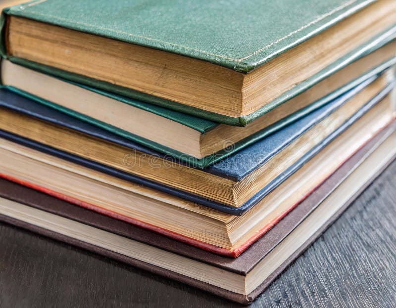 Close-up of Old Books with Their Corners Turned into the Frame. Stock ...