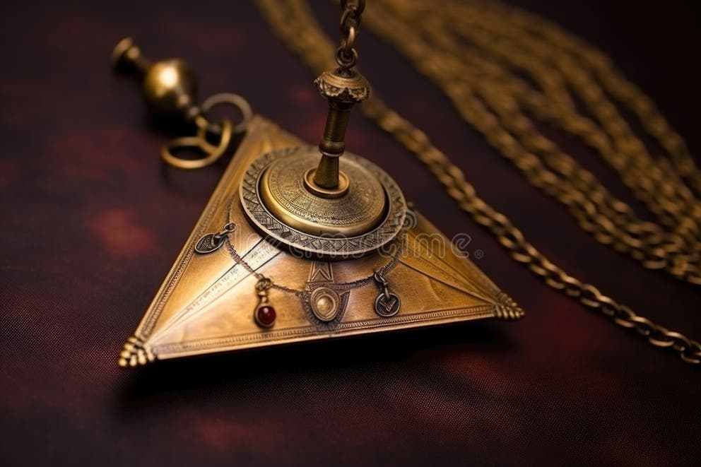 Close-up of an Old Brass Divination Pendulum Stock Photo - Image of esoteric, pendulum: 293953716