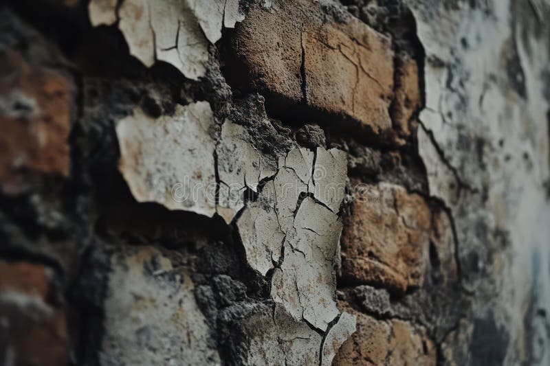 Cracked Brick Wall Showing Structural Damage and Mortar Cracks Stock Image - Image of crack ...