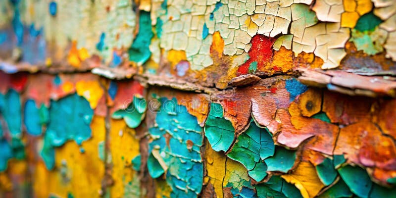 Close-up of Old Broken Paint with Leakage Stock Illustration ...
