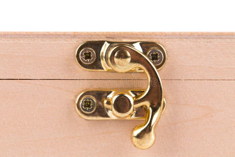 Close Up of Old Bronze Chest Lock. Stock Photo - Image of wealth, latch ...