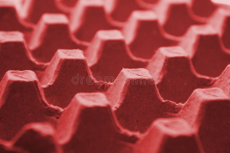 Close Up Old Brown Paper Recycled into Egg Trays Triangle Shape ...