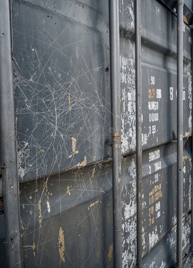 Close Up of Old Cargo Container for Transportation of Goods, Industrial ...