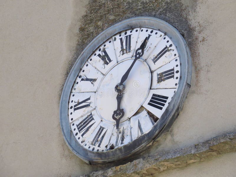 Close-up of an Old Castle Clock Stock Photo - Image of midnight, hour ...