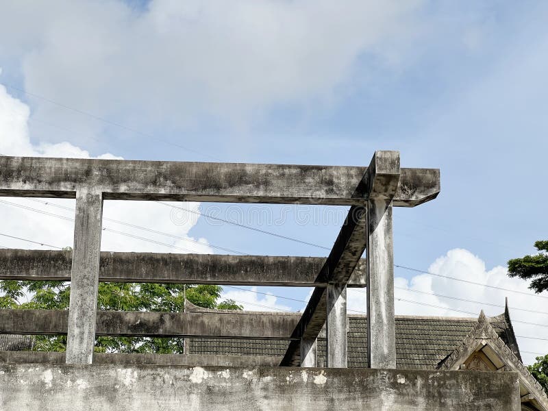 Old cement ceiling stock photo. Image of architecture - 252872074