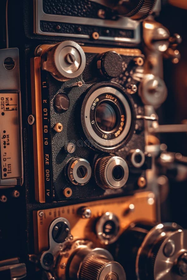 A Close Up of an Old Fashioned Camera. Generative AI Image. Stock ...