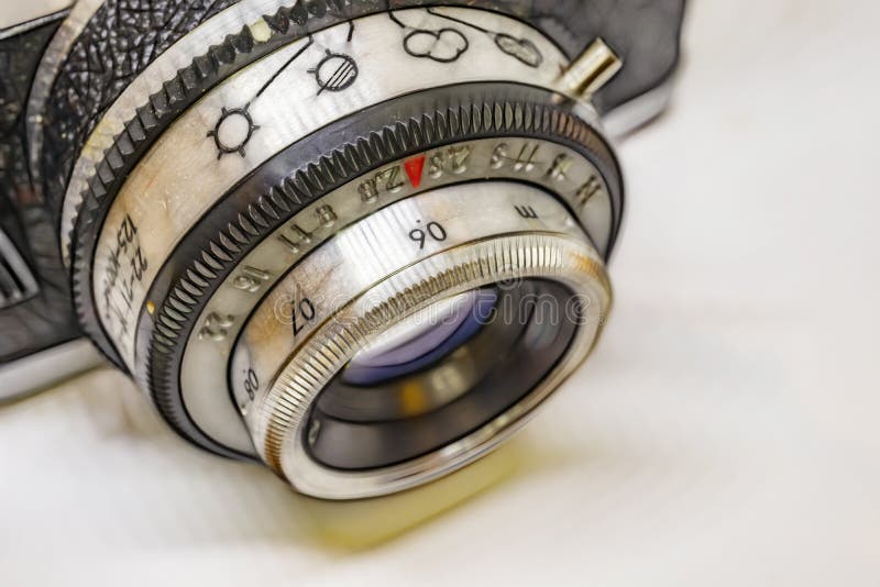 Old-fashioned Camera and Lens Stock Photo - Image of steel, antique ...