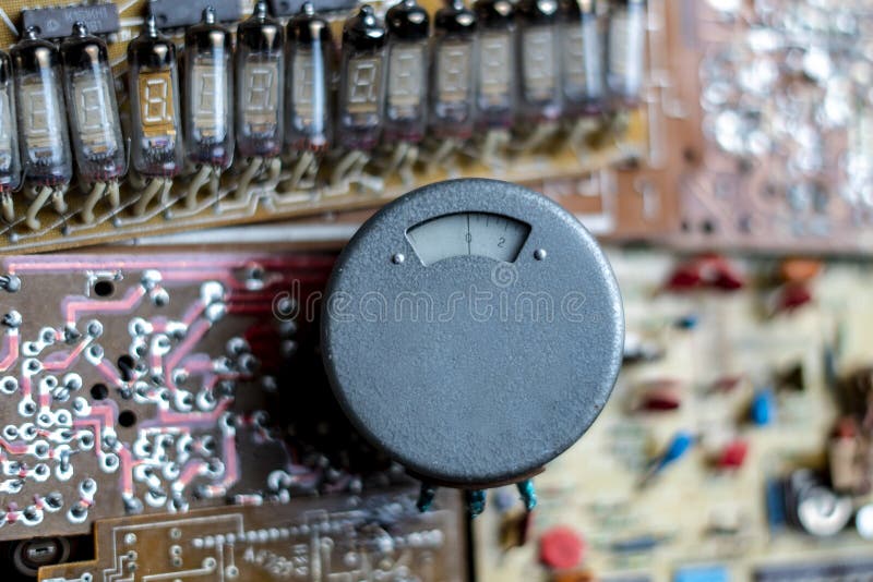 Close Up of Old-fashioned Electric Scale Board Indicator Analog D Stock ...