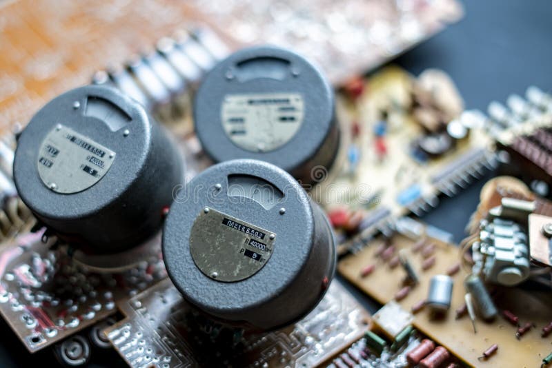 Close Up of Old-fashioned Electric Scale Board Indicator Analog D Stock ...