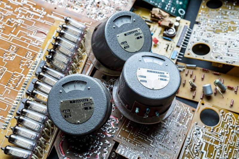 Close Up of Old-fashioned Electric Scale Board Indicator Analog D Stock ...