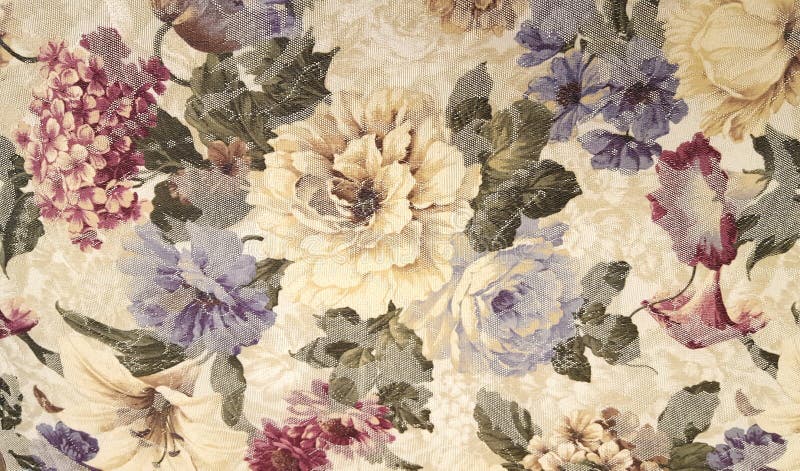 Retro Upholstery Floral Pattern Stock Image - Image of upholstery ...