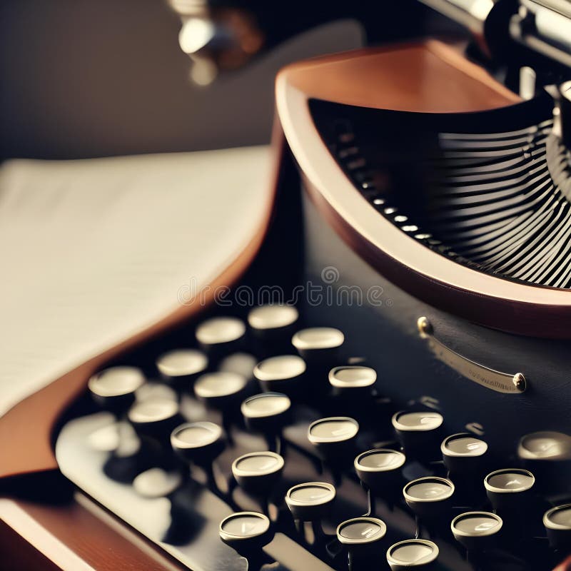 Close Up of an Old-fashioned Typewriter with a Sheet of Paper5 Stock ...