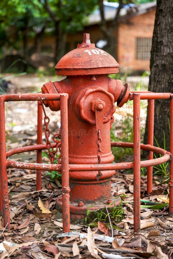 Close-up of an Old Fire Hydrant in an Industrial Area Stock Photo ...