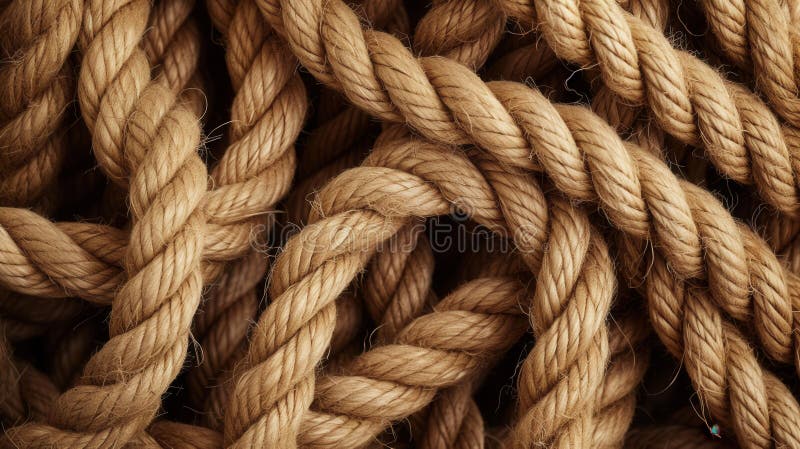 Close-up of an Old Frayed Rope Stock Image - Image of detail, texture ...
