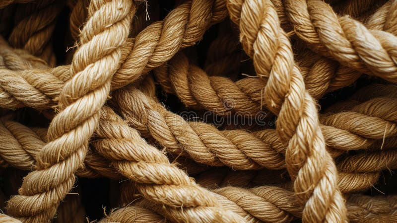 Close-up of an Old Frayed Rope Stock Photo - Image of thread, boating ...