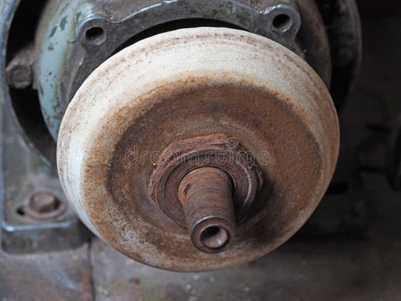 Old Grinding Machine for Finishing and Processing Metal. Industrial ...