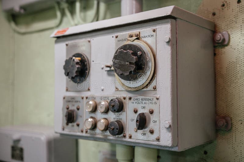 Vintage Gyro Navigation Control Panel Stock Image - Image of interface ...