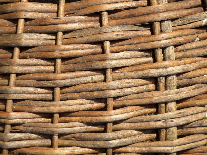 Close-up of Old Hand-woven Natural Willow Wood. Stock Photo - Image of ...