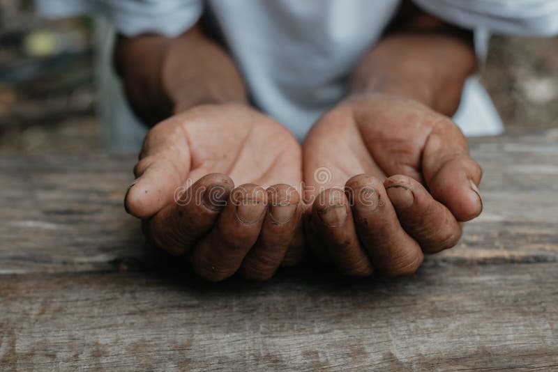 Close-up of Old Man S Hands Resting on Wood Stock Image - Image of ...