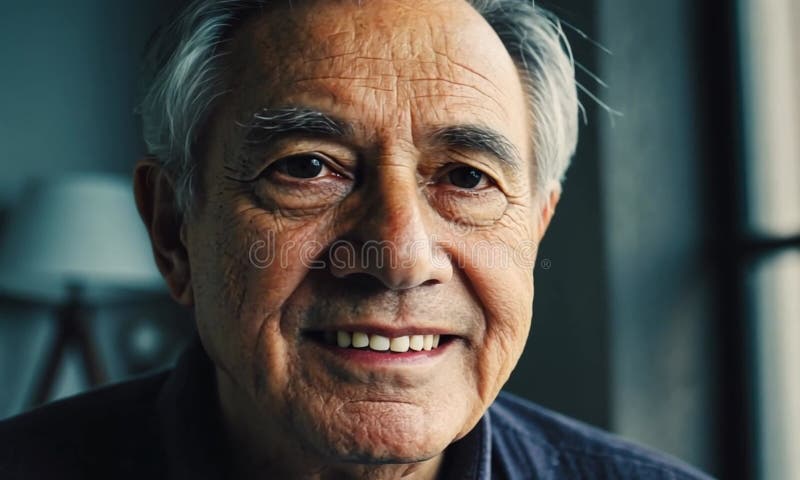 Close Up of Old Man with Smiling Face Stock Video - Video of facial, face: 373975161