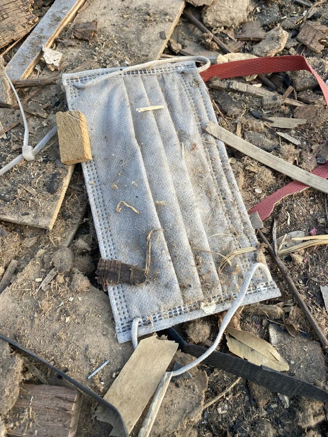 Old mask on the ground stock image. Image of dust, dirty - 212309087