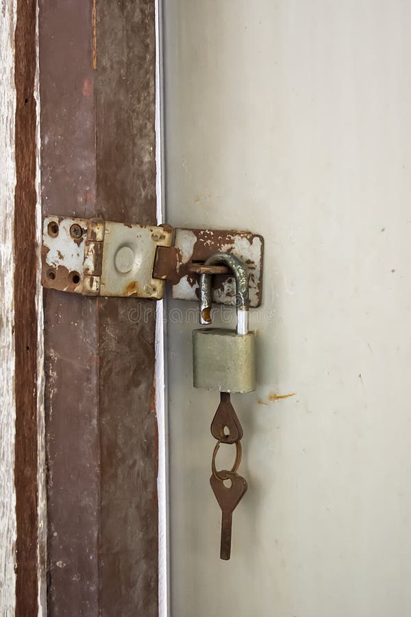 The Rusted Master Lock Has Been Locked for a Long Time. Stock Image ...