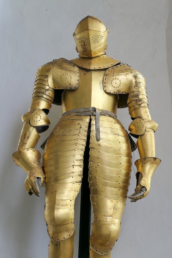 Close Up of an Old Medieval Armor Stock Image - Image of bronze, knight ...
