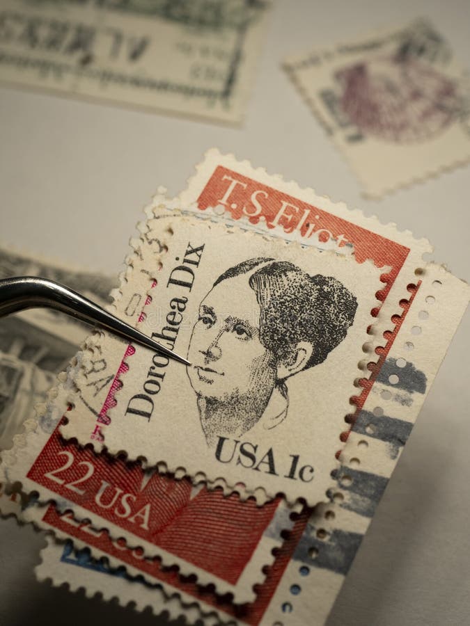 Old Postal Stamps Collection Editorial Stock Photo - Image of mail ...