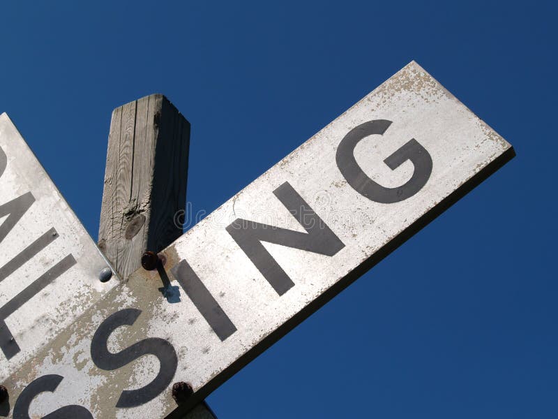 Close-up of Old Railroad Crossbucks Stock Image - Image of road, nail ...