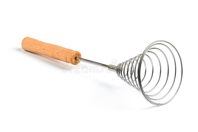 Close-up of Old Retro Whisk Kitchen Tool on White Background. Side View ...