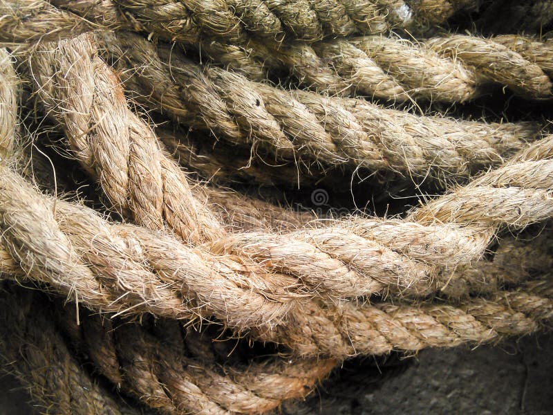 Old rope on the ground stock image. Image of ragged - 119380809