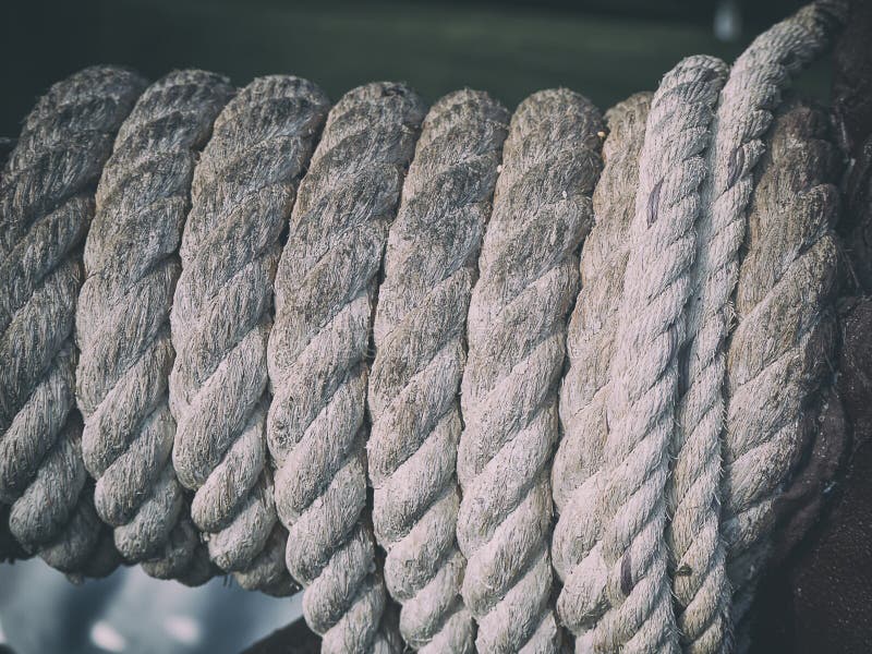 Close-up of Old Rope.Used for Background Image Stock Photo - Image of ...