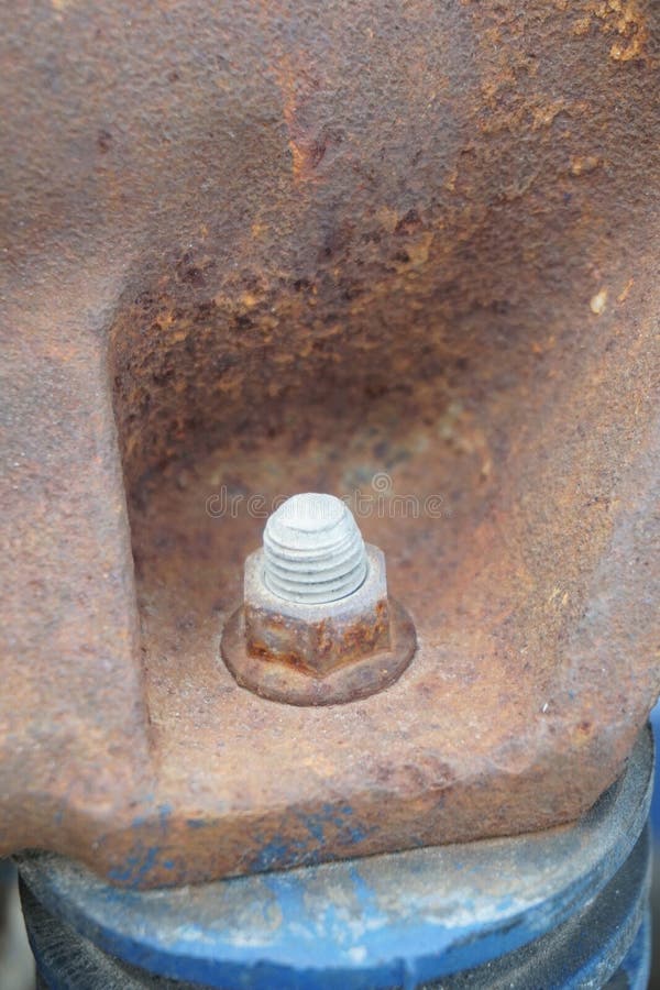 Old rusty bolt on machine stock photo. Image of dirty - 138906896