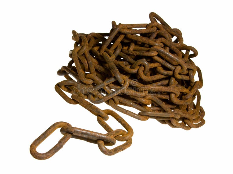 Close Up of Old Rusty Chain Stock Image - Image of rusty, rusting: 8114929