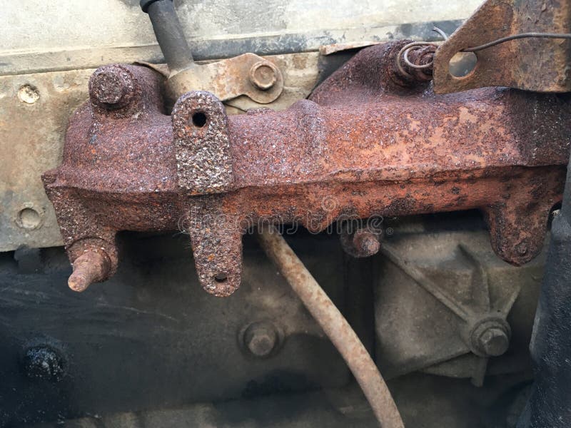 Old rusty engine of a car stock photo. Image of transport - 313381154