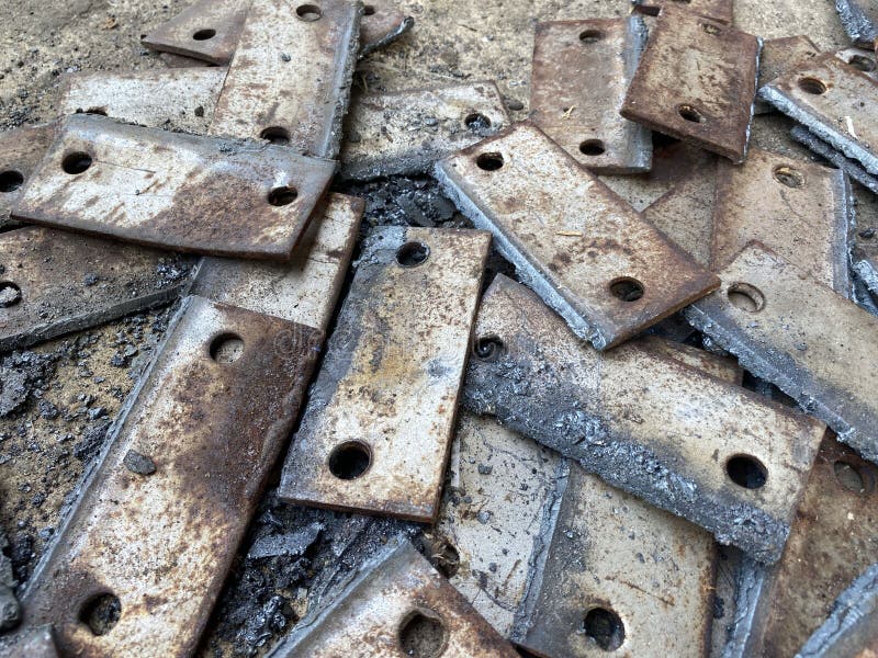 Old Rusty Iron for Construction in Construction Industry Stock Photo ...