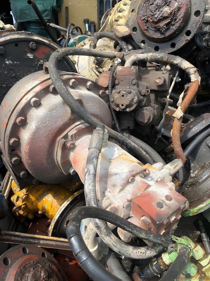Old rusty metal engine stock image. Image of valve, automobile - 274034709