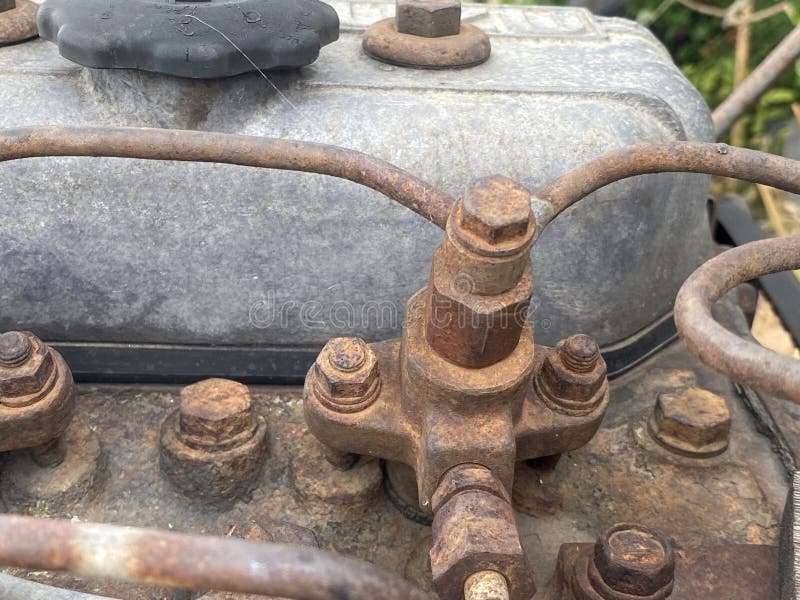 Old Rusty Motorcycle Engine Stock Image - Image of iron, rust: 286096197